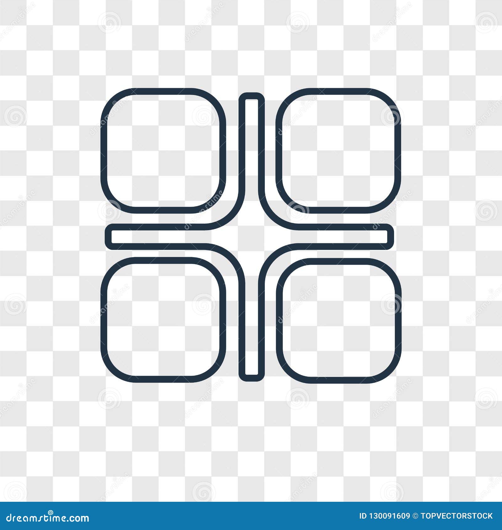 Layout Concept Vector Linear Icon Isolated on Transparent Background ...