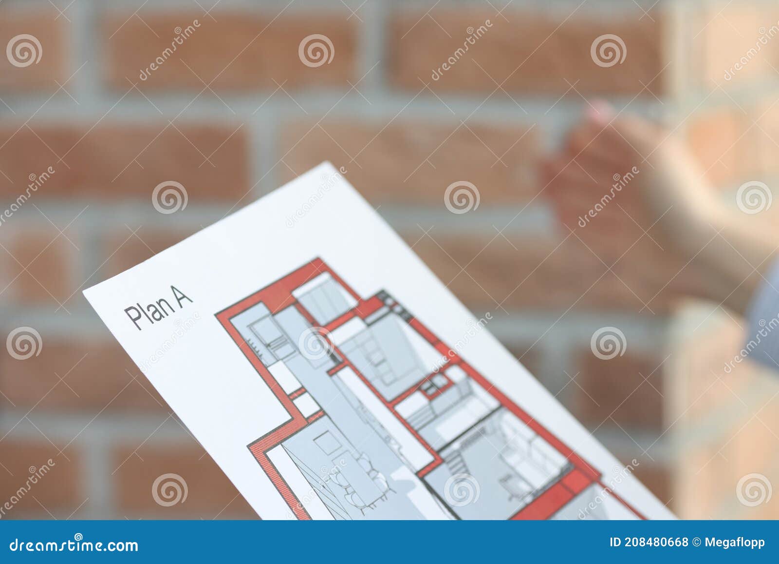 Layout and Design of Apartment on Paper Stock Photo - Image of ...