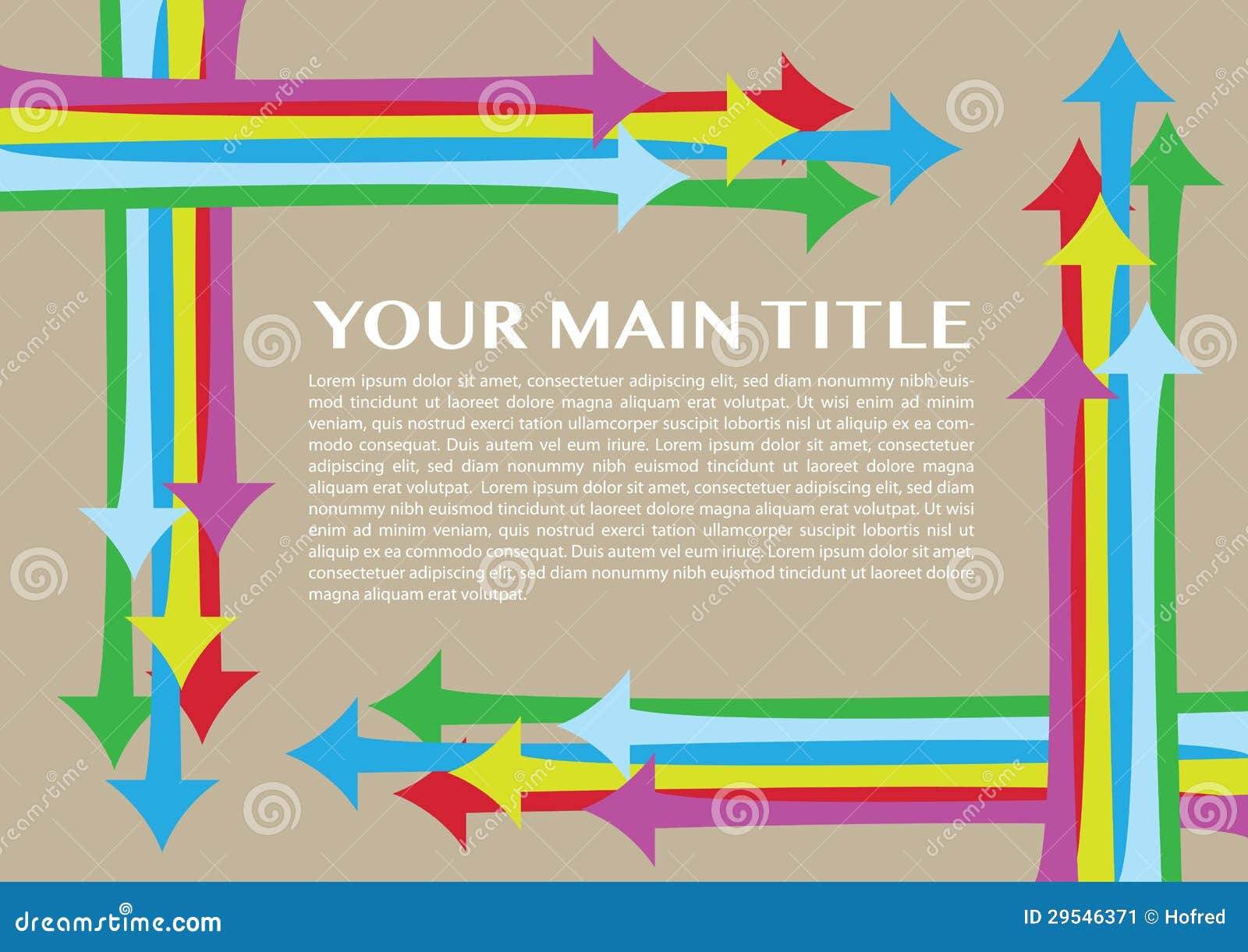 Layout Design Border with Arrows Stock Vector - Illustration of green ...