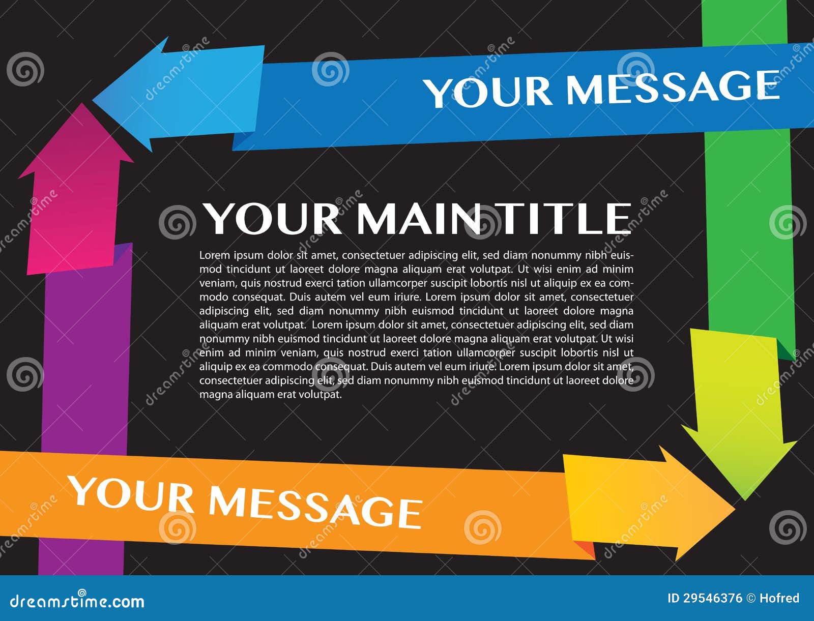 Layout Design Border with Arrows Stock Vector - Illustration of arrow ...