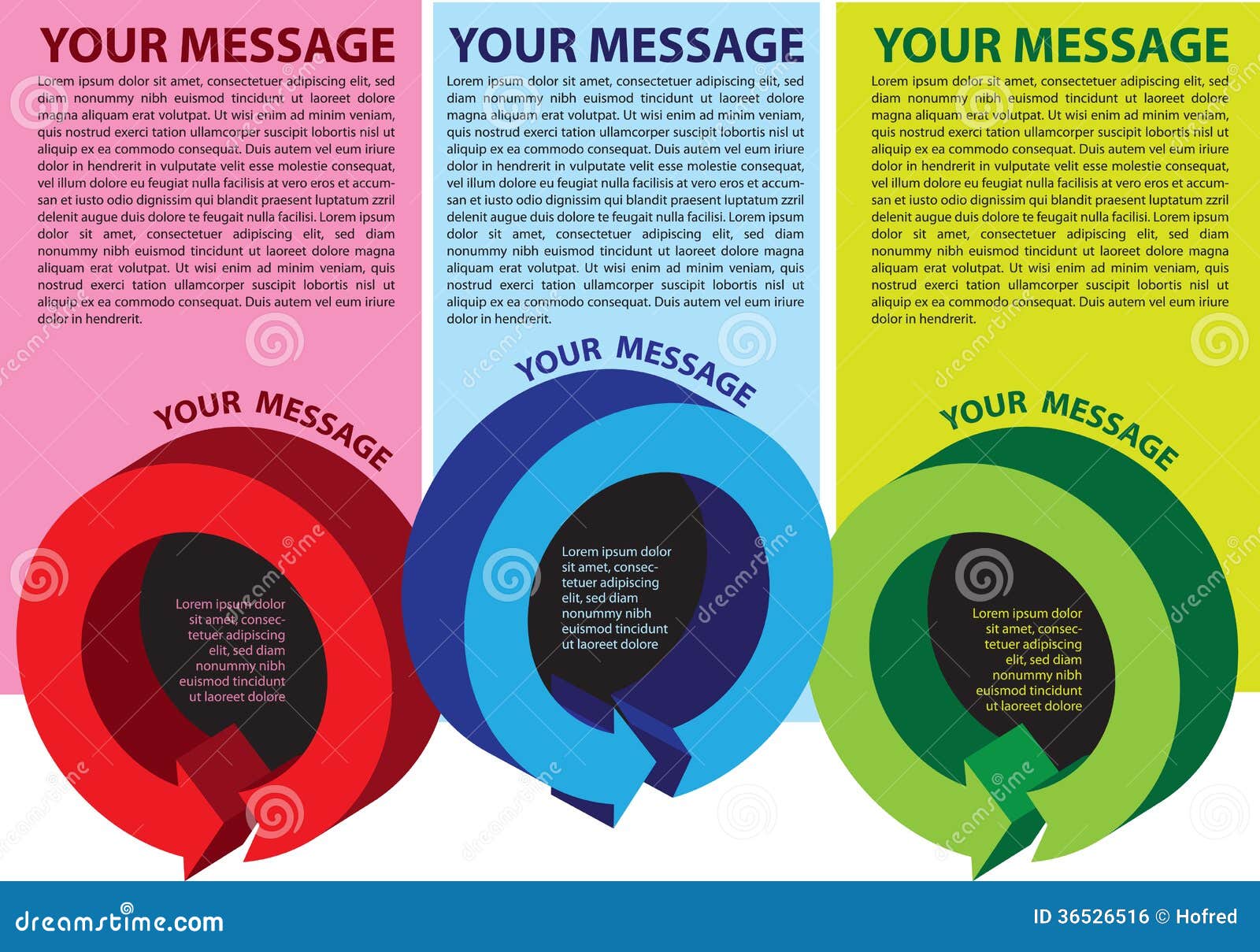 Layout Design of 3D Circle Blocks Stock Vector - Illustration of card ...
