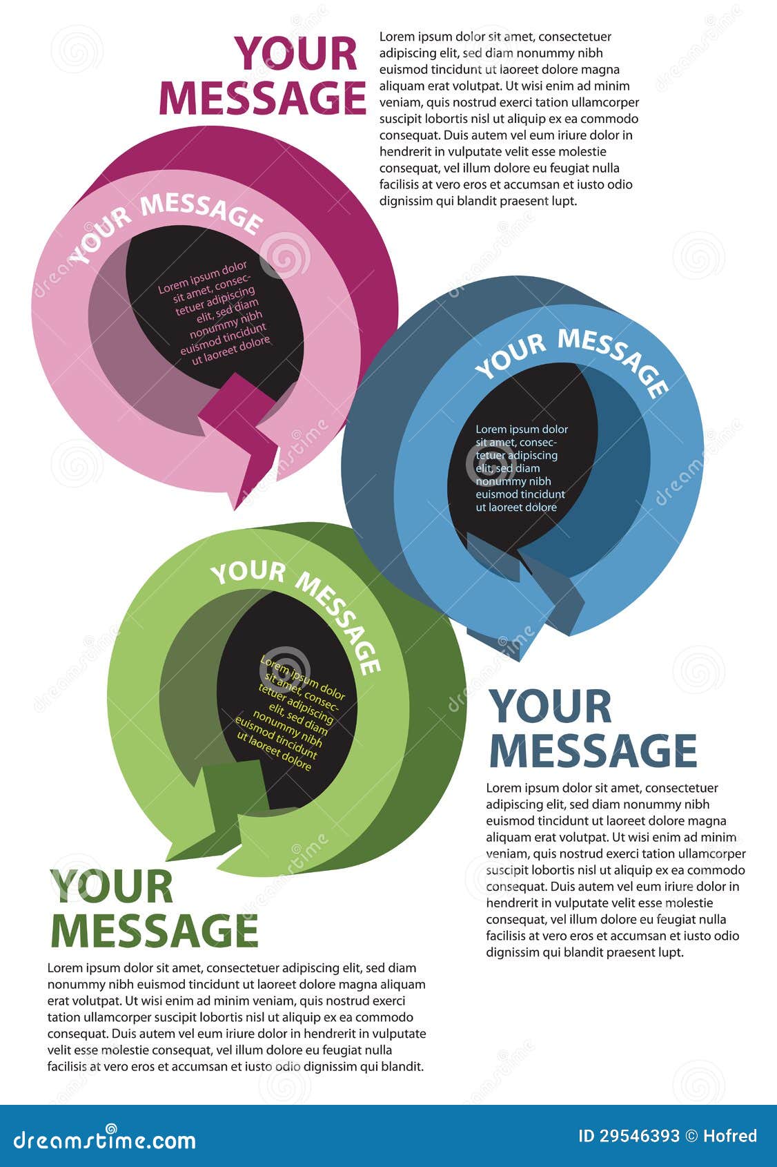 Layout Design of Different Colored Recycle Circles Stock Vector ...