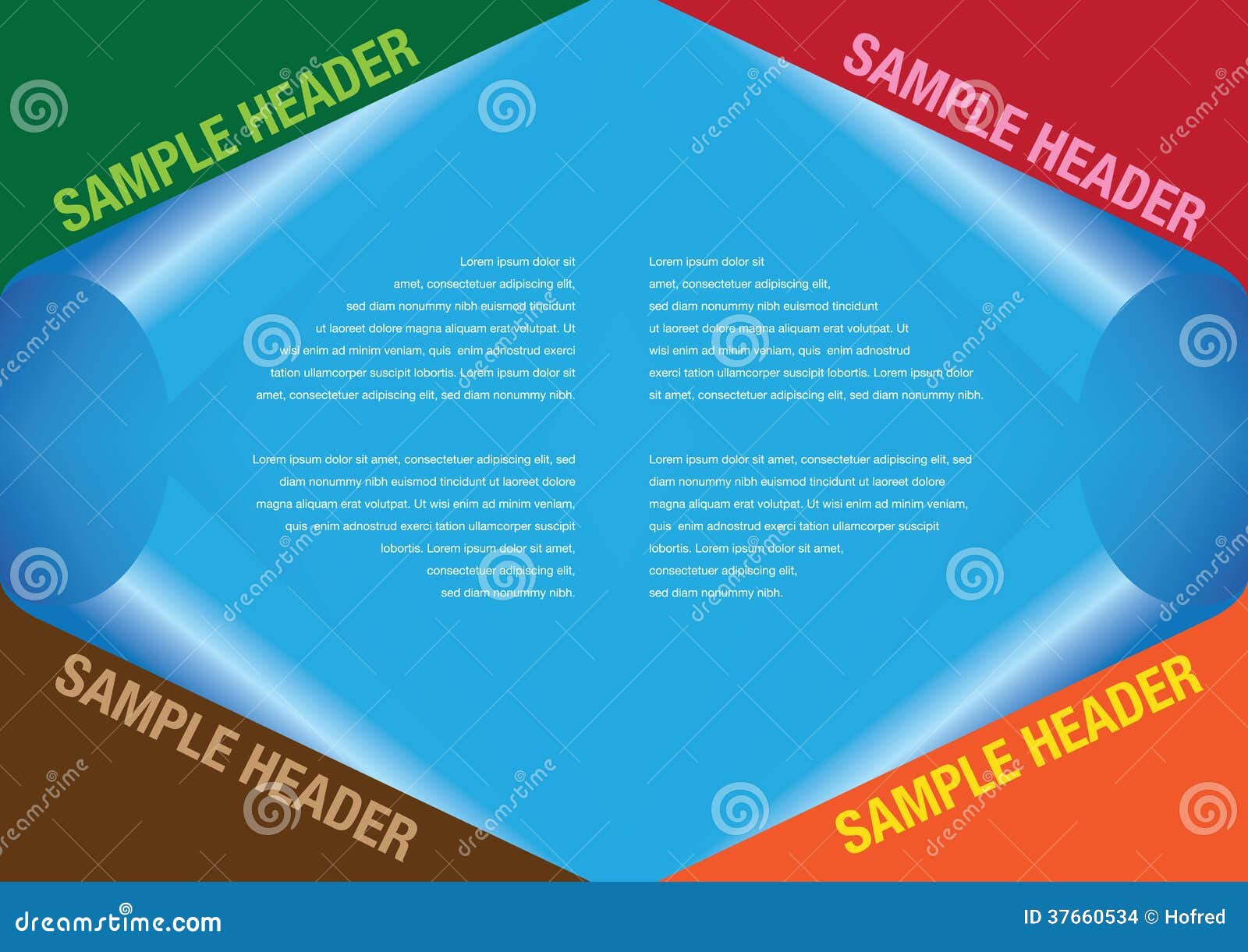 Layout Design of Fold Paper with Colors Stock Vector - Illustration of ...