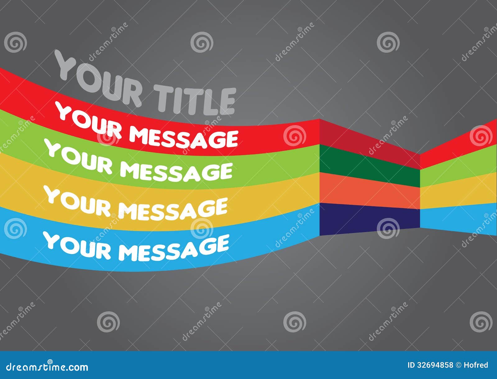 Layout Design of Four Banners Stock Vector - Illustration of ribbon ...