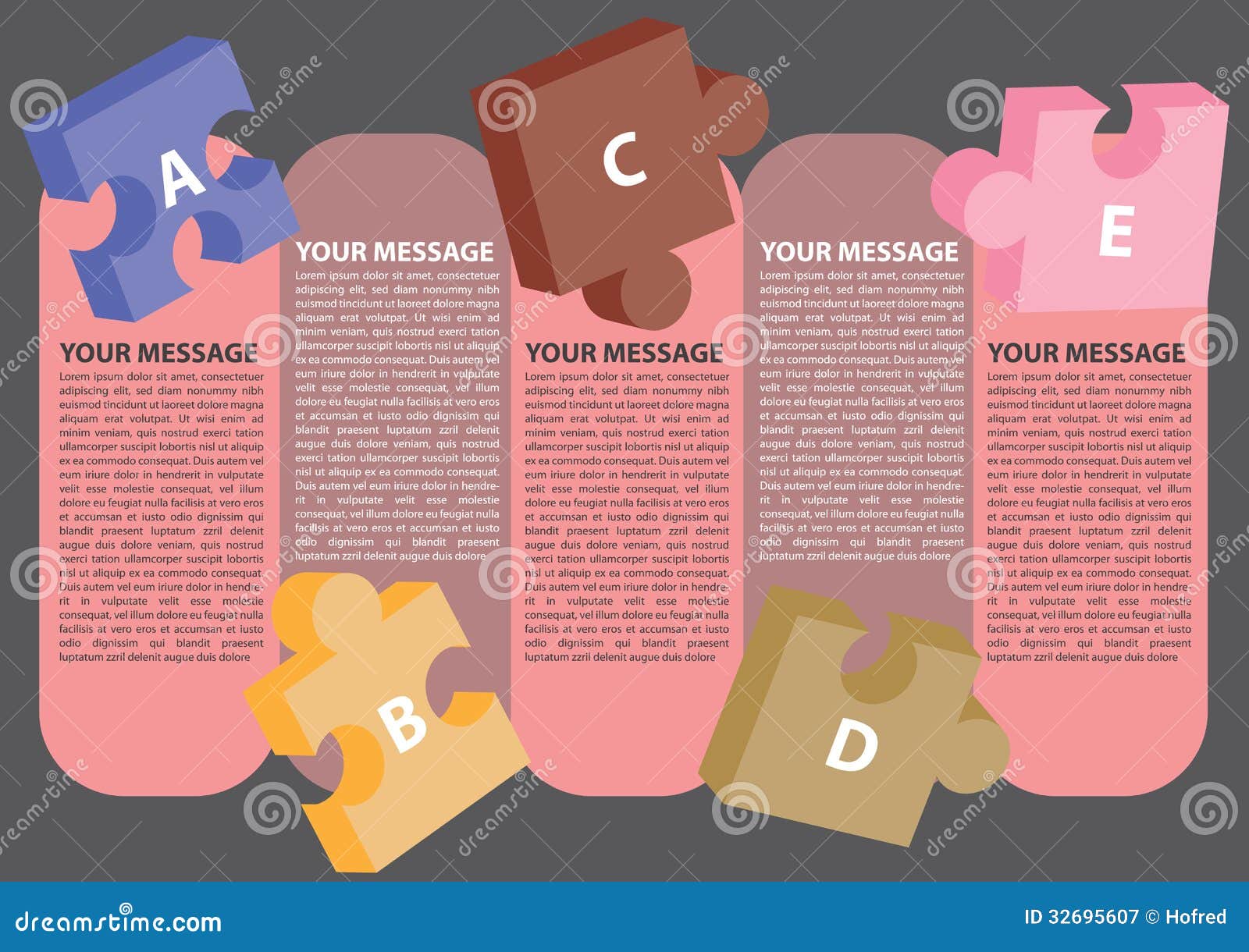 Layout Design with Jigsaw Puzzles Stock Vector - Illustration of ...