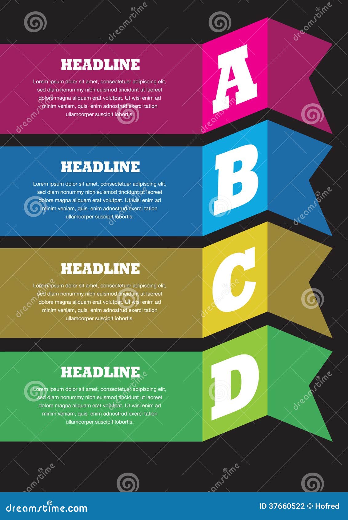 Layout Design of Paper Banners Stock Vector - Illustration of banner ...