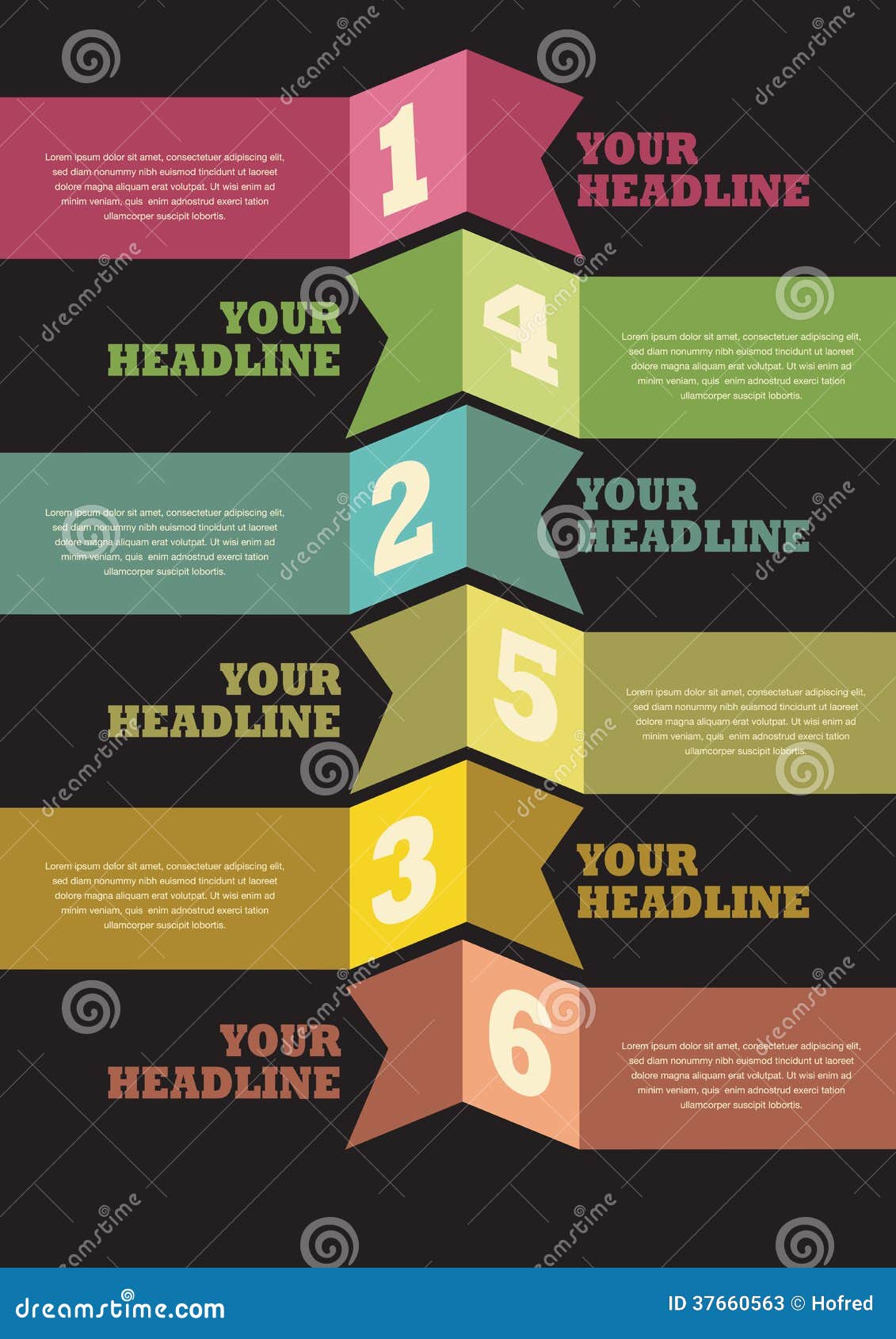 Layout Design of Paper Banners Stock Vector - Illustration of ribbon ...