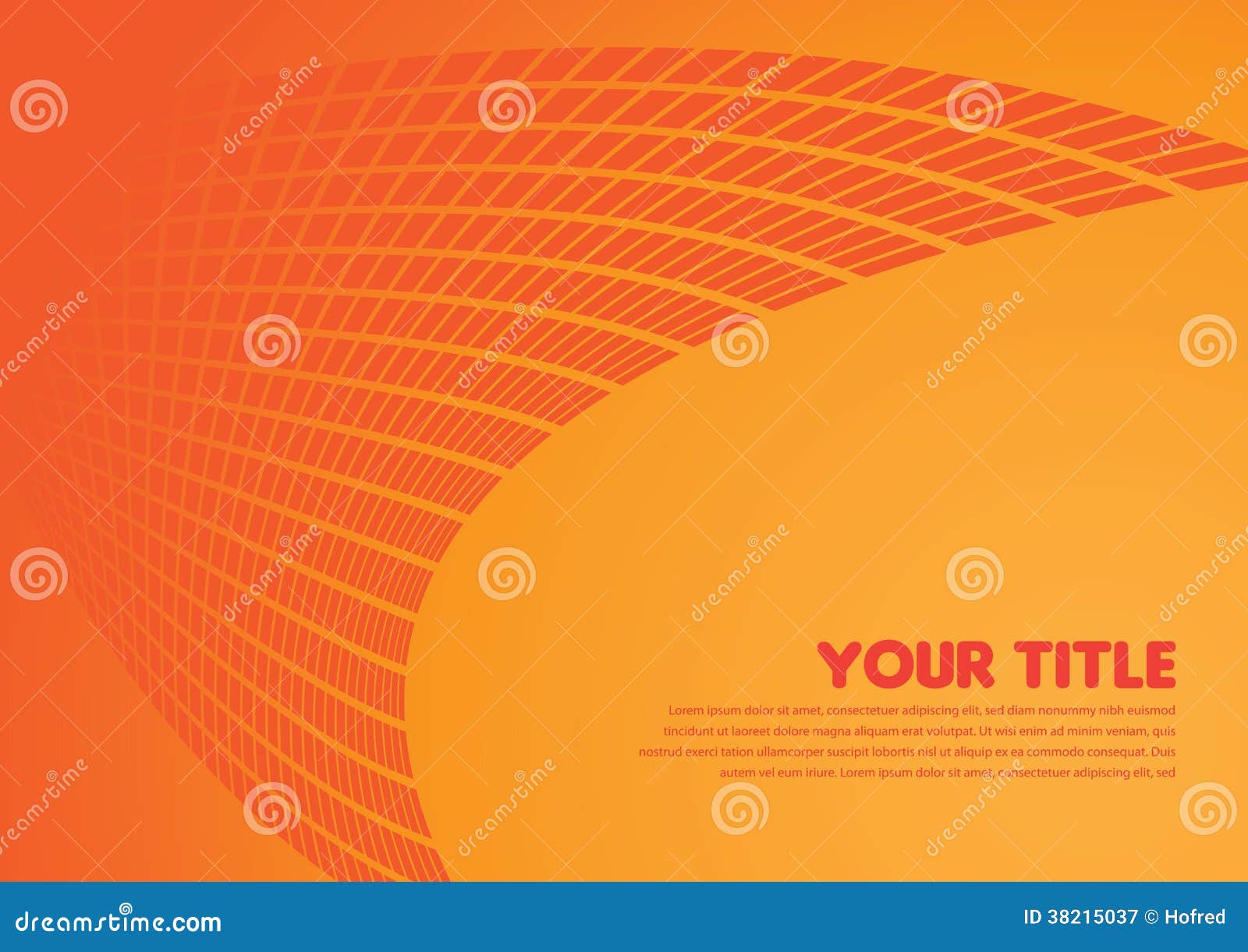 Layout Design of Smooth Lines Background in Orange Color Stock Vector ...