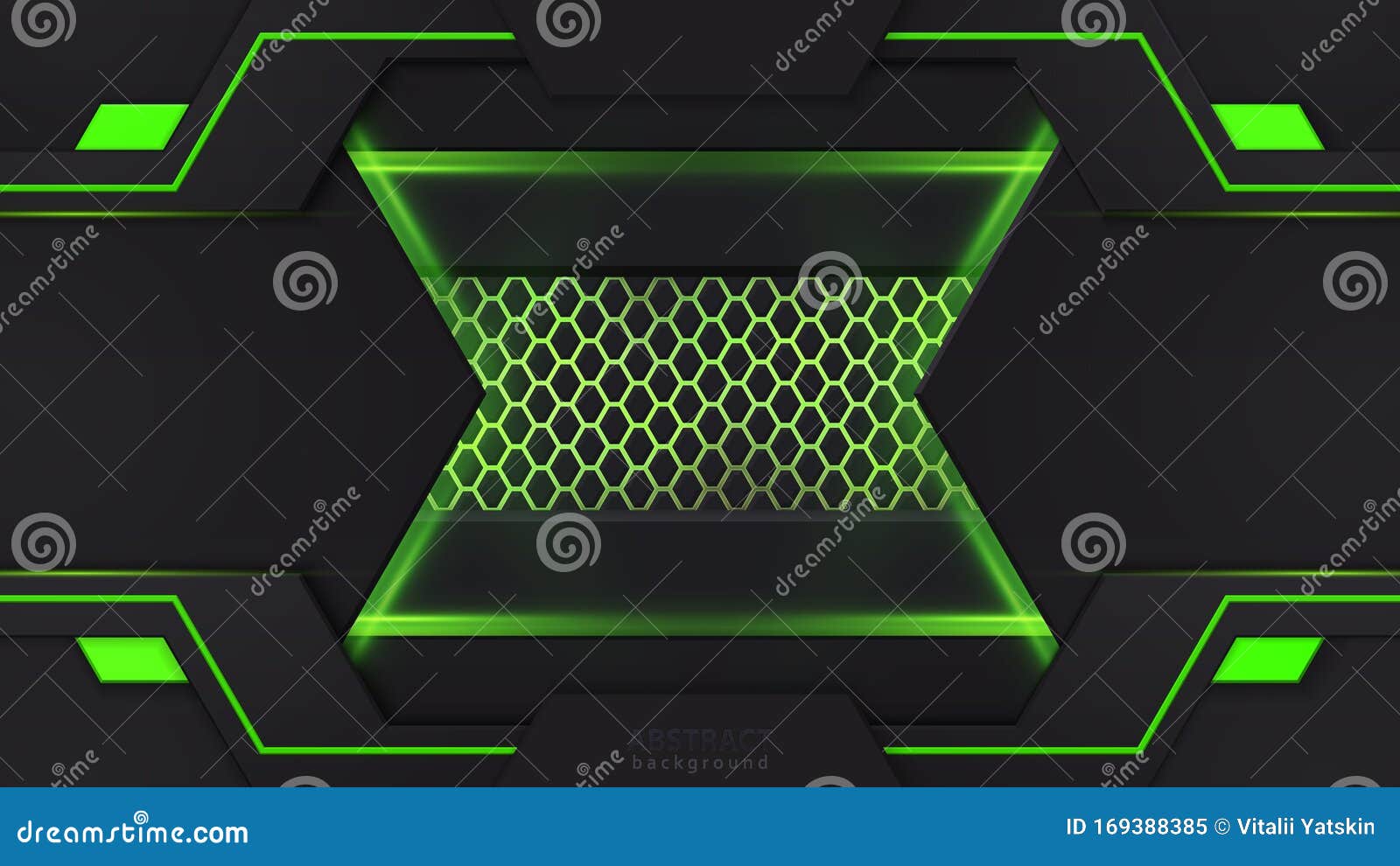 Layout Design Tech. Green and Black Contrast Abstract Technology ...