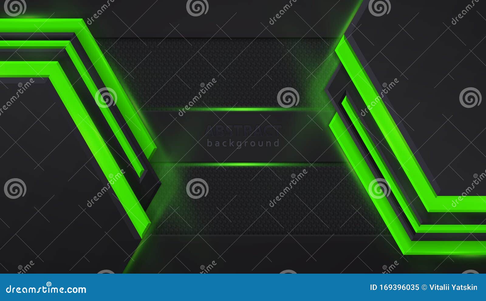 Layout Design Tech. Green and Black Contrast Abstract Technology ...