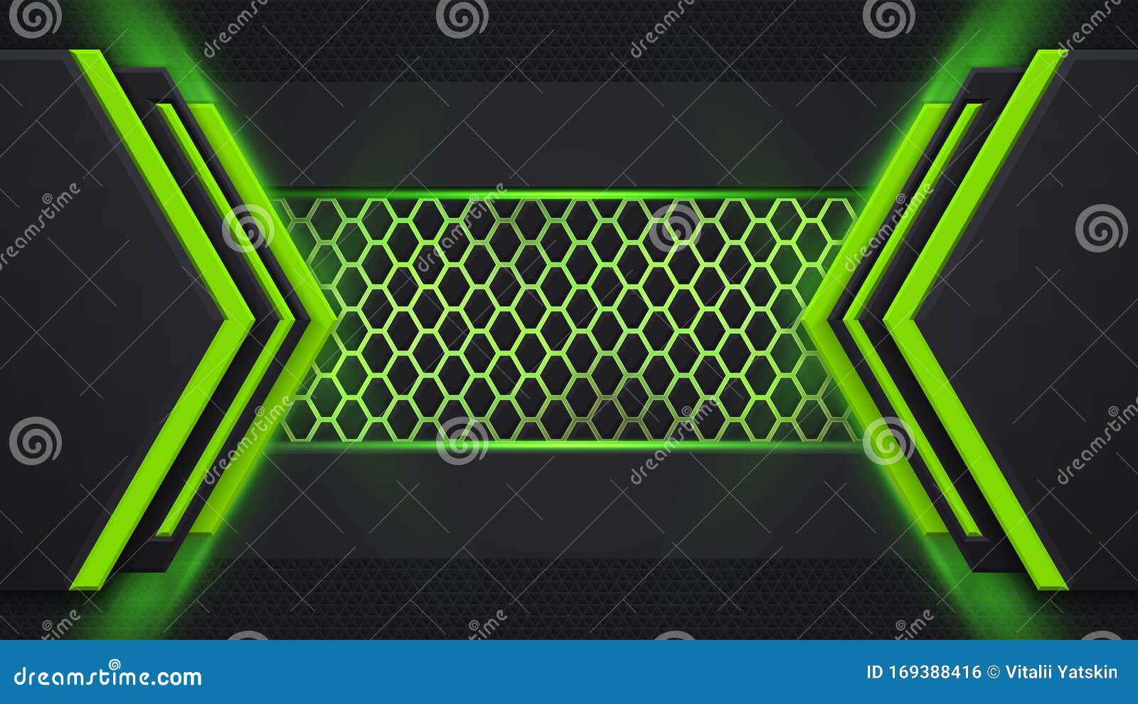 Layout Design Tech. Green and Black Contrast Abstract Technology ...