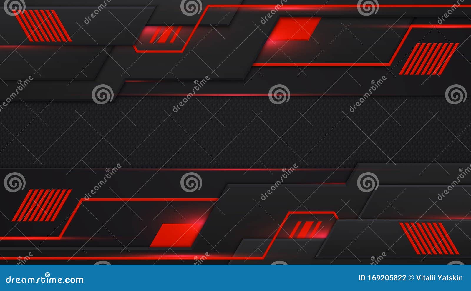 Layout Design Tech. Red and Black Contrast Abstract Technology ...
