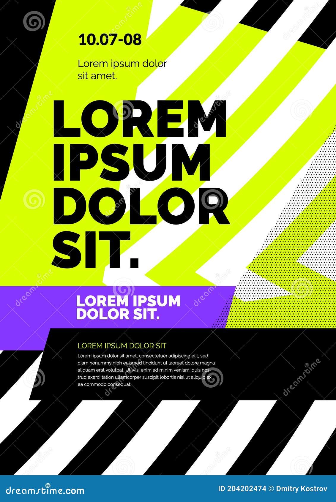 Layout Design Template with Abstract Dynamic Shapes. Stock Vector ...