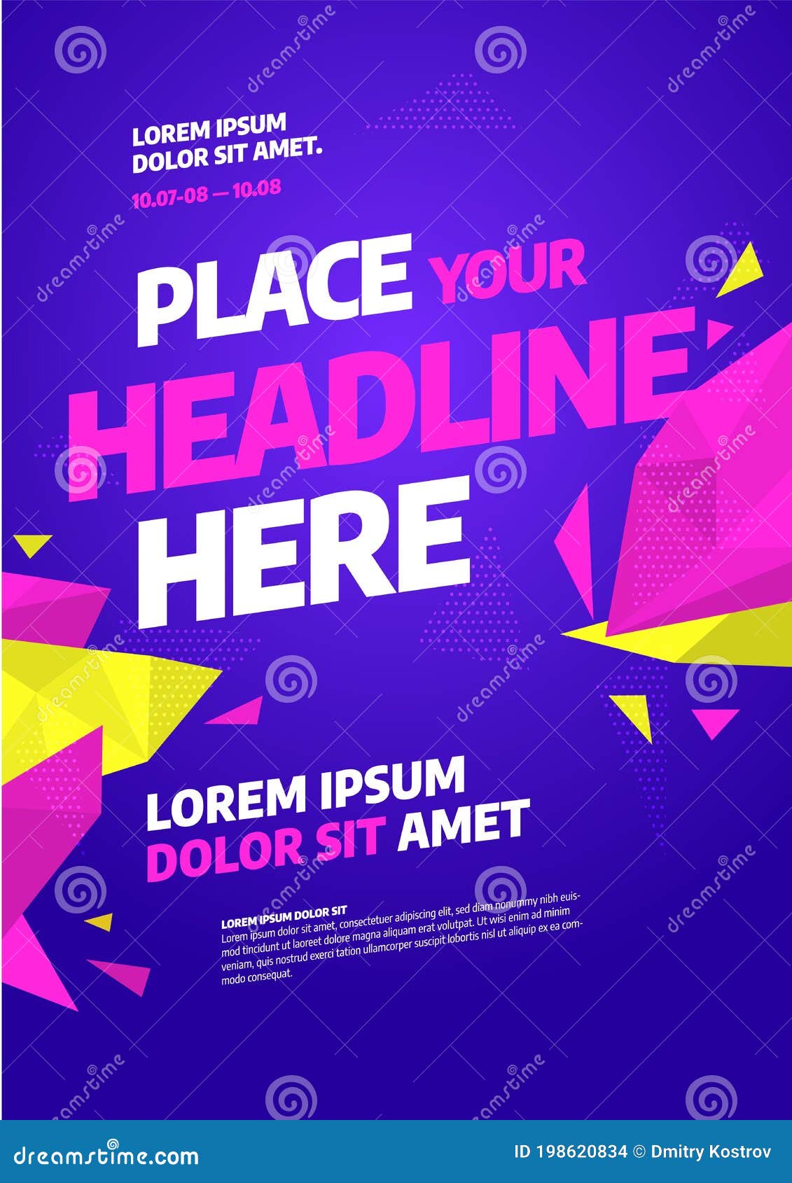 Layout Design Template with Abstract Dynamic Shapes. Stock Vector ...