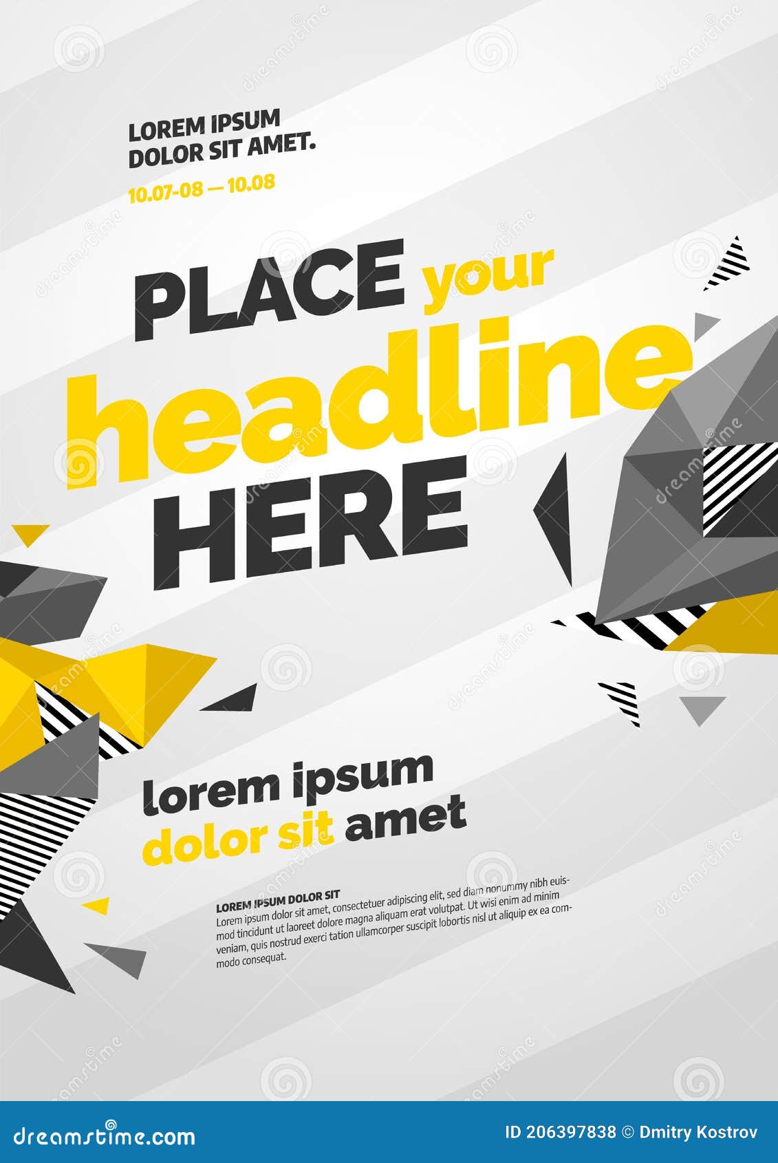 Layout Design Template with Abstract Dynamic Shapes. Stock Vector ...