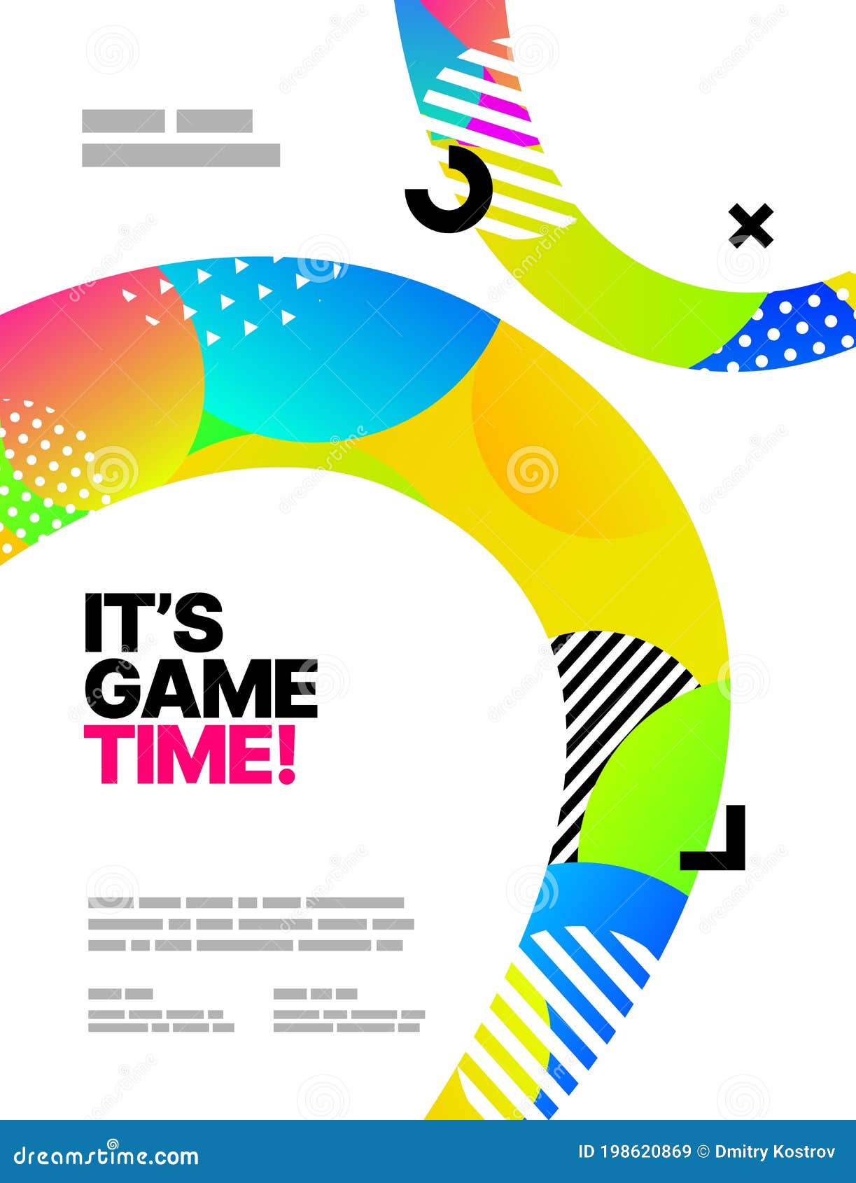 Layout Design Template with Abstract Dynamic Shapes. Stock Vector ...