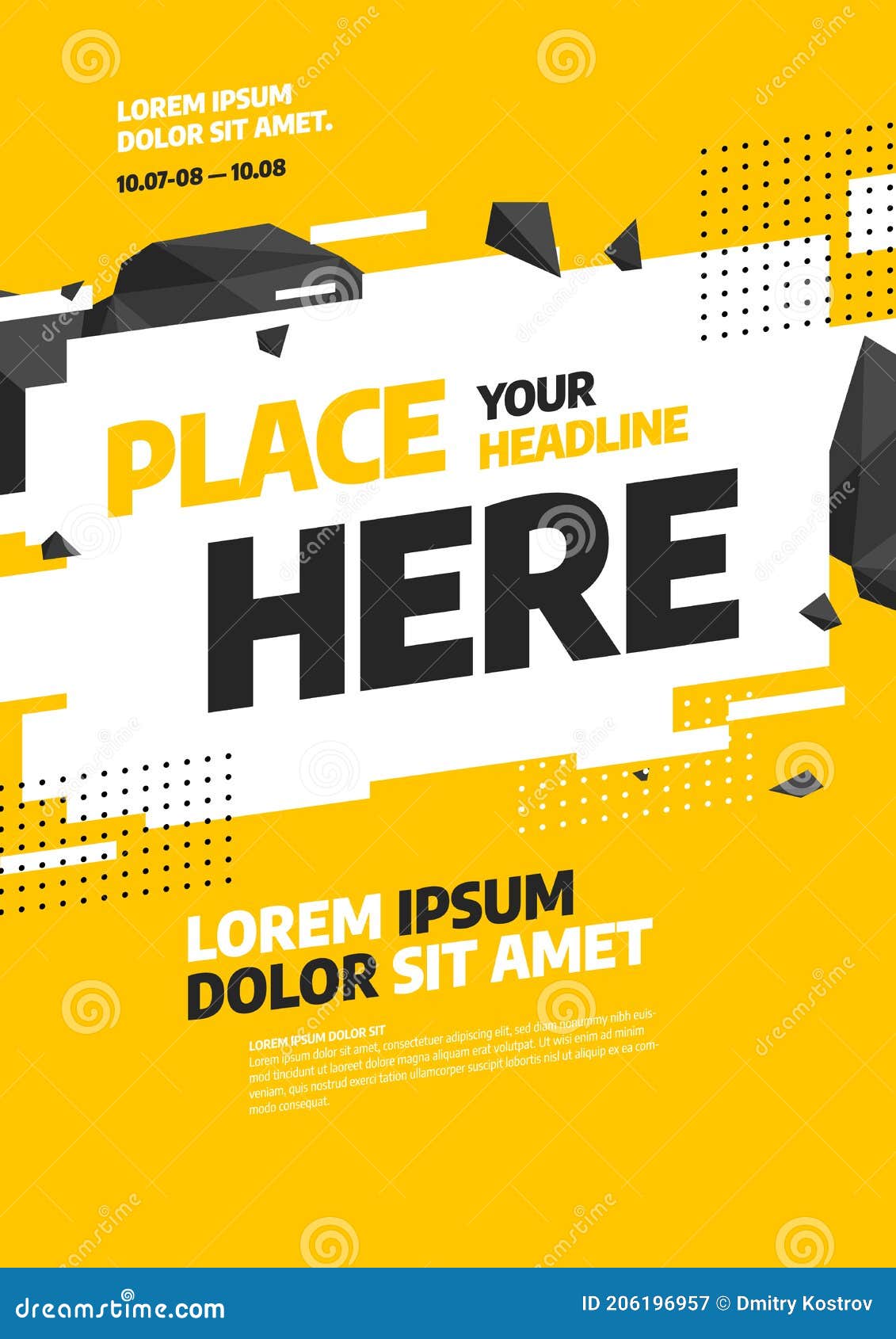 Layout Design Template with Abstract Dynamic Shapes. Stock Vector ...