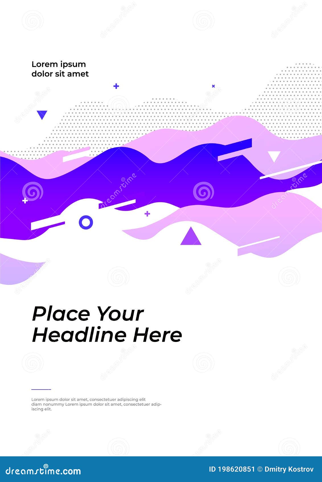 Layout Design Template with Abstract Dynamic Shapes. Stock Vector ...