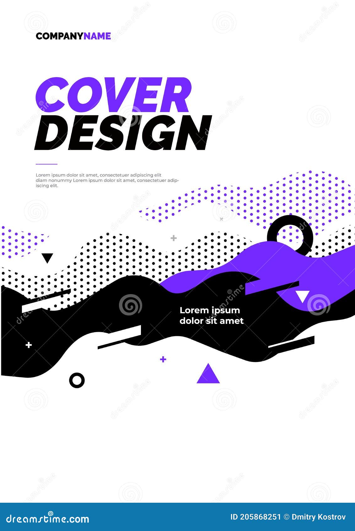 Layout Design Template with Abstract Dynamic Shapes. Stock Vector ...