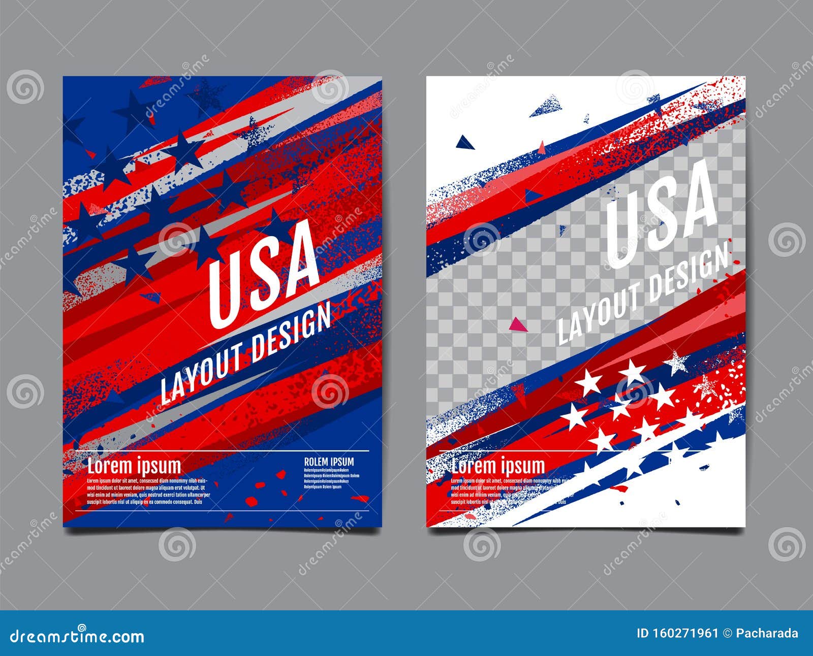 Layout Design USA Flag , Template Banner, Vector Abstract Grunge ...