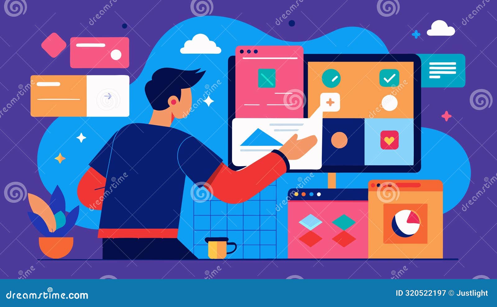 The Layout Designer Adding Final Touches To the Layout by Arranging ...