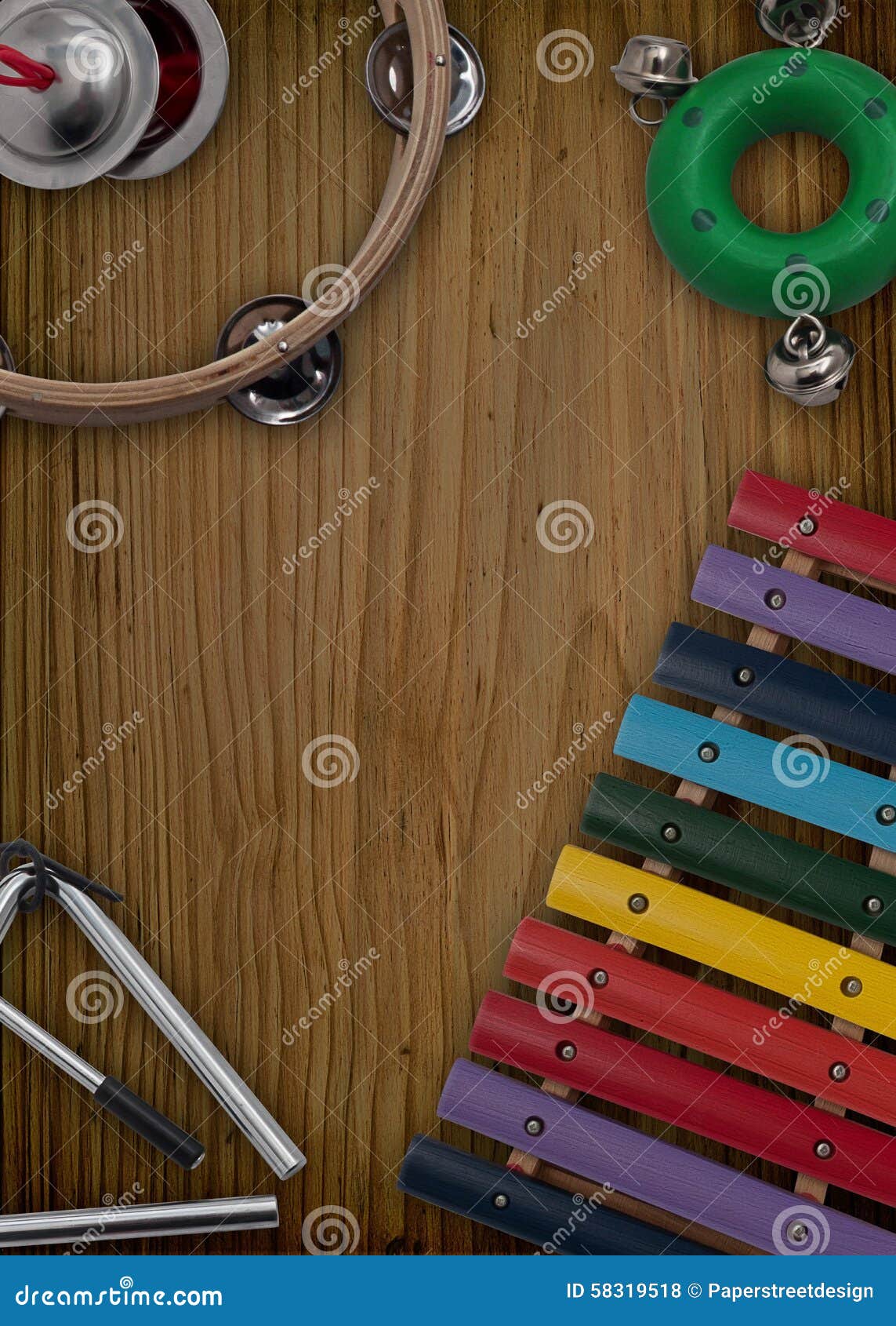 Layout of Different Musical Instruments Stock Photo - Image of acoustic ...