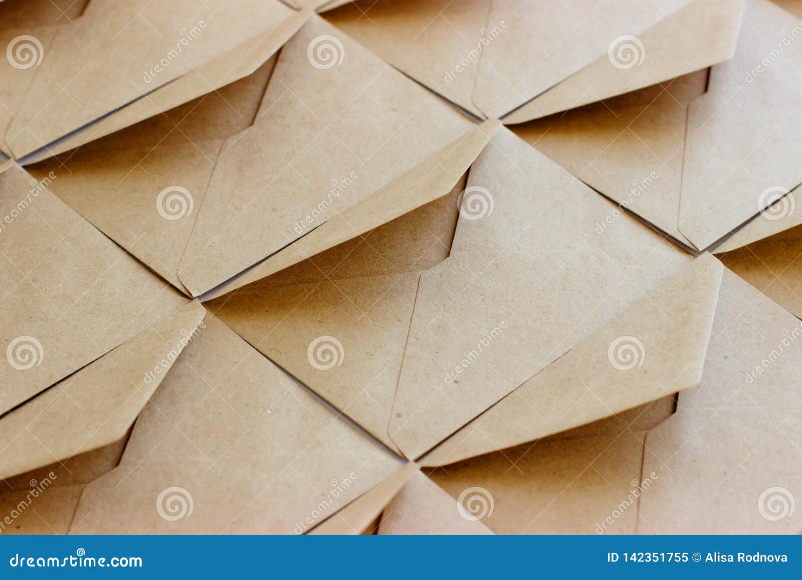 The Layout of the Envelope Template is Made of Brown Kraft Paper Stock ...