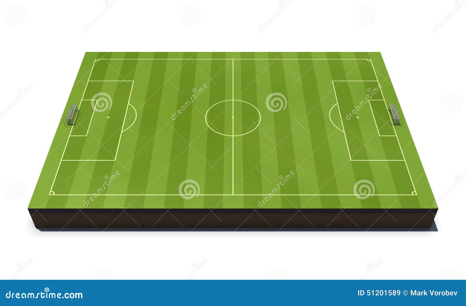 Layout Football Field Isolated on White Stock Illustration ...