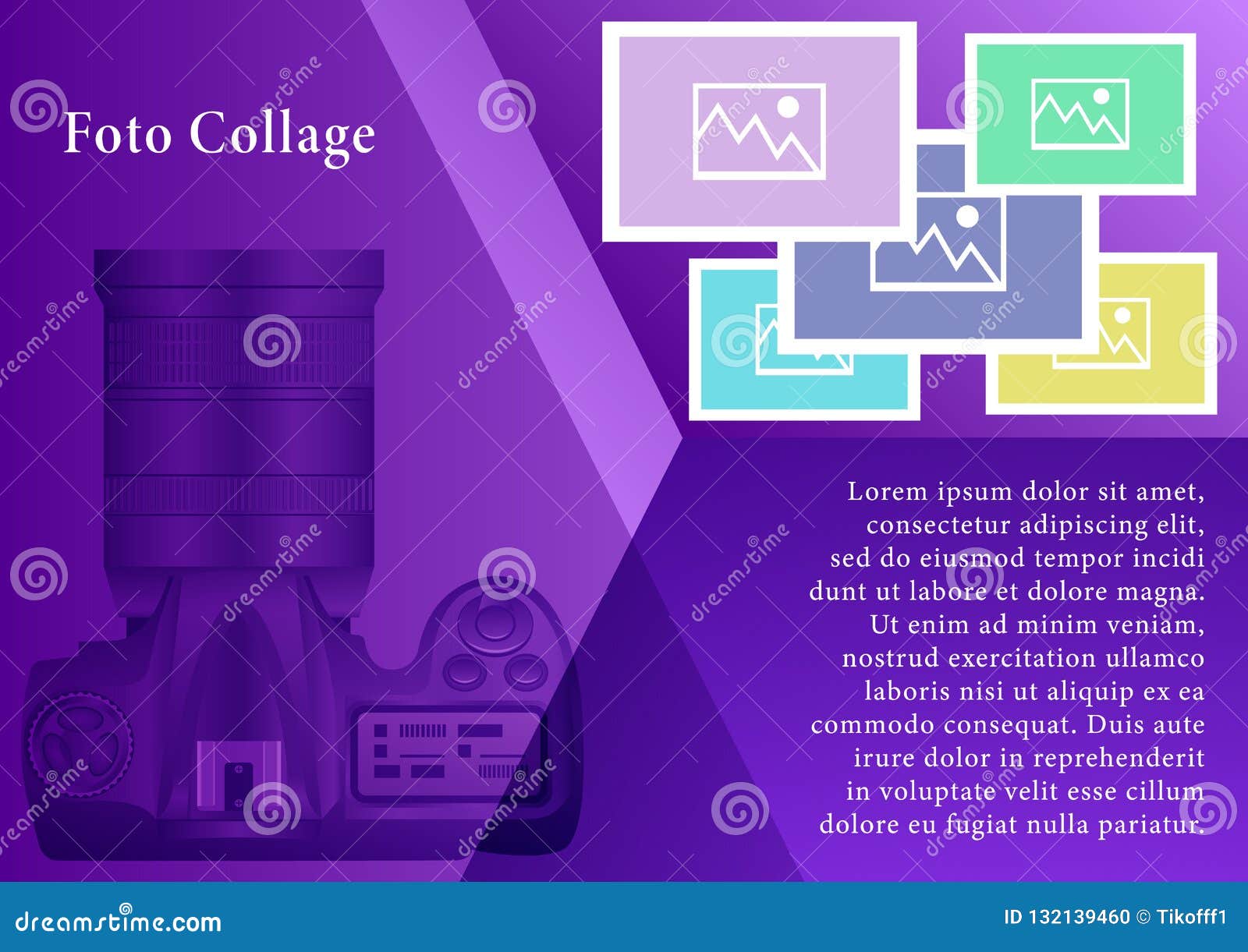 Collage Of Realistic Vector Photo Frames . Template Retro Photo Design ...