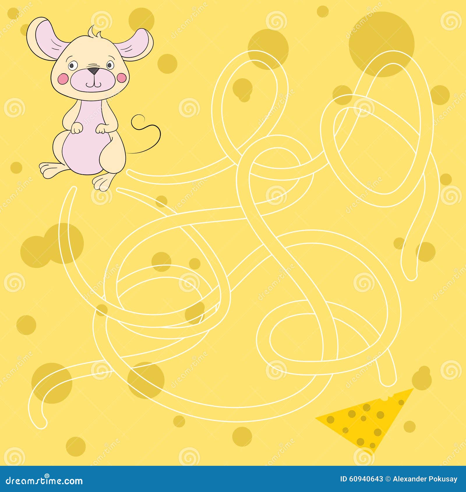 Layout for Game Labyrinth Find a Way Mouse Stock Vector - Illustration ...