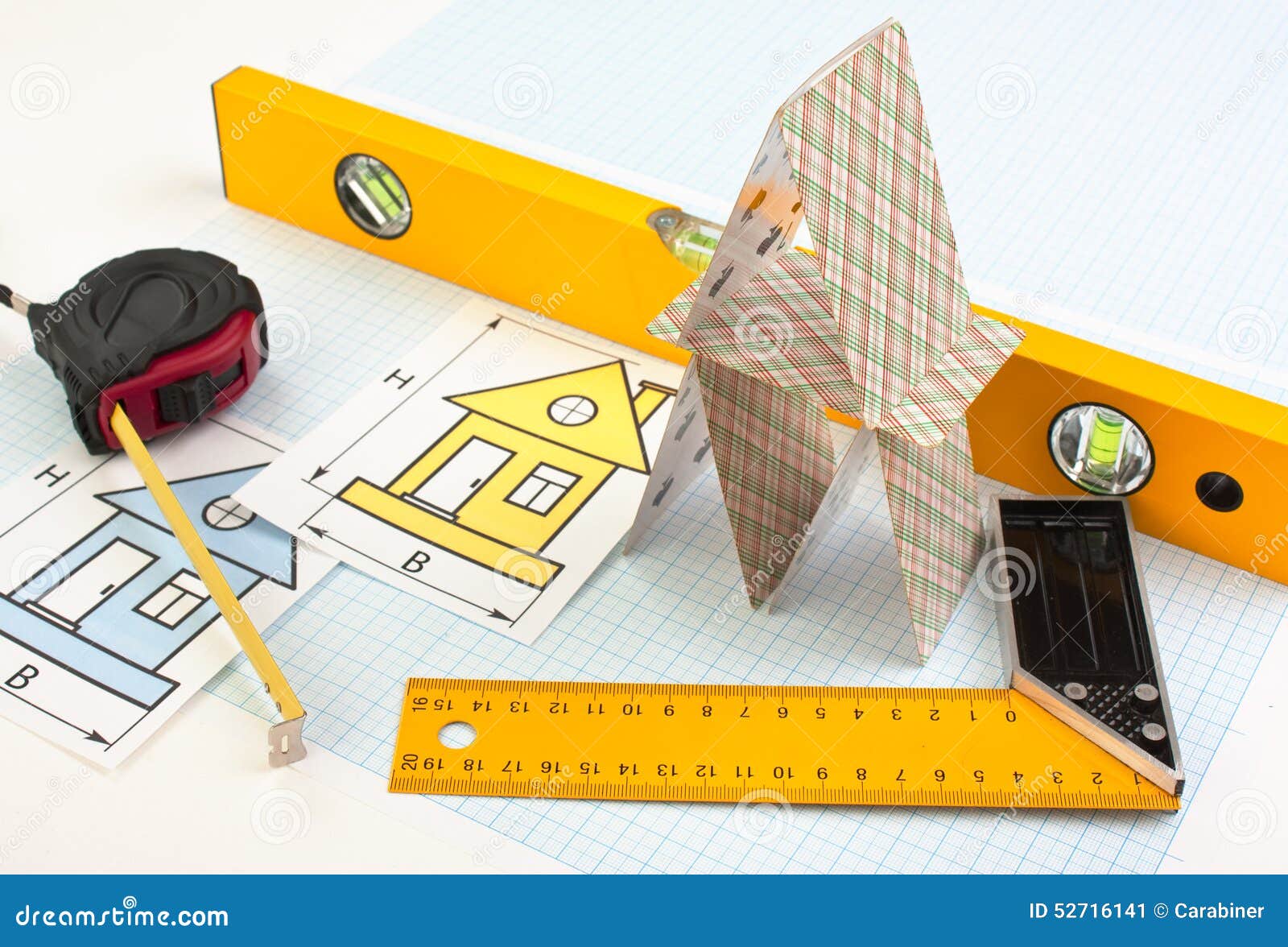 Layout of the house stock image. Image of engineering - 52716141
