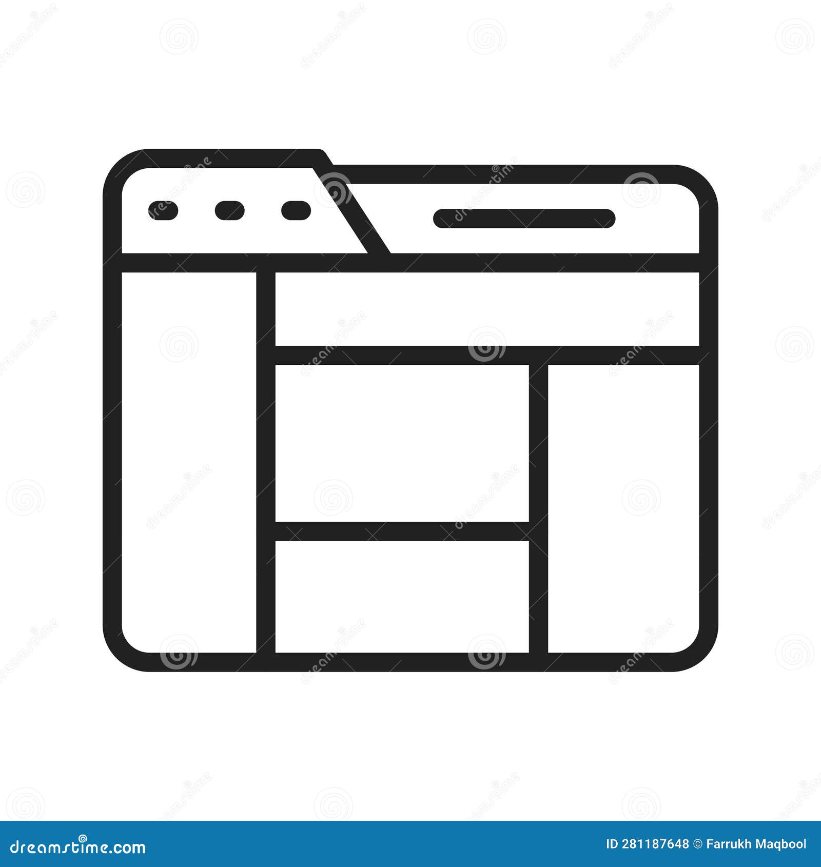 Layout Icon Image. stock vector. Illustration of weblayout - 281187648