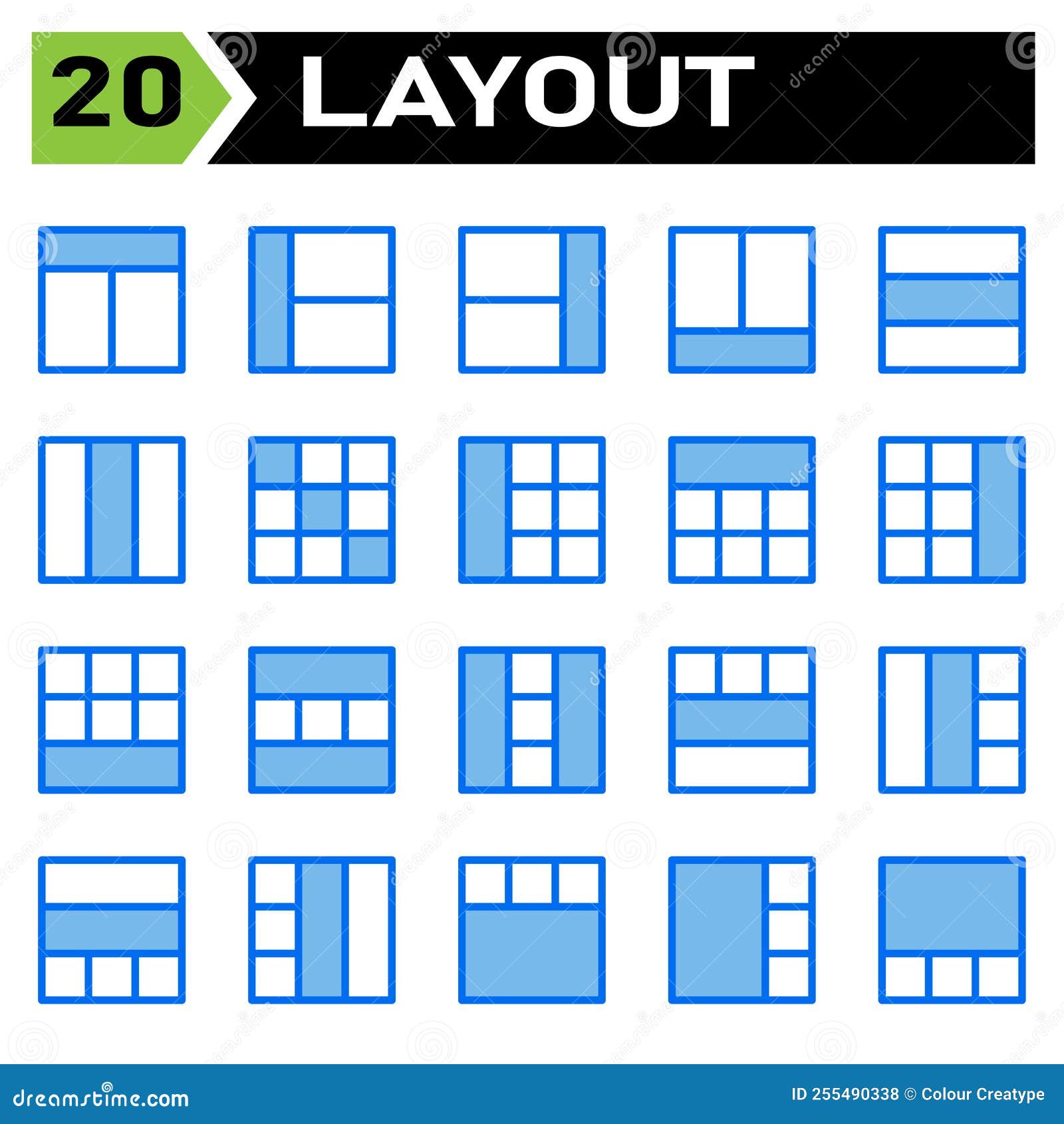 Layout Icon Set Include Layout, Grid, Dashboard, Interface, User ...