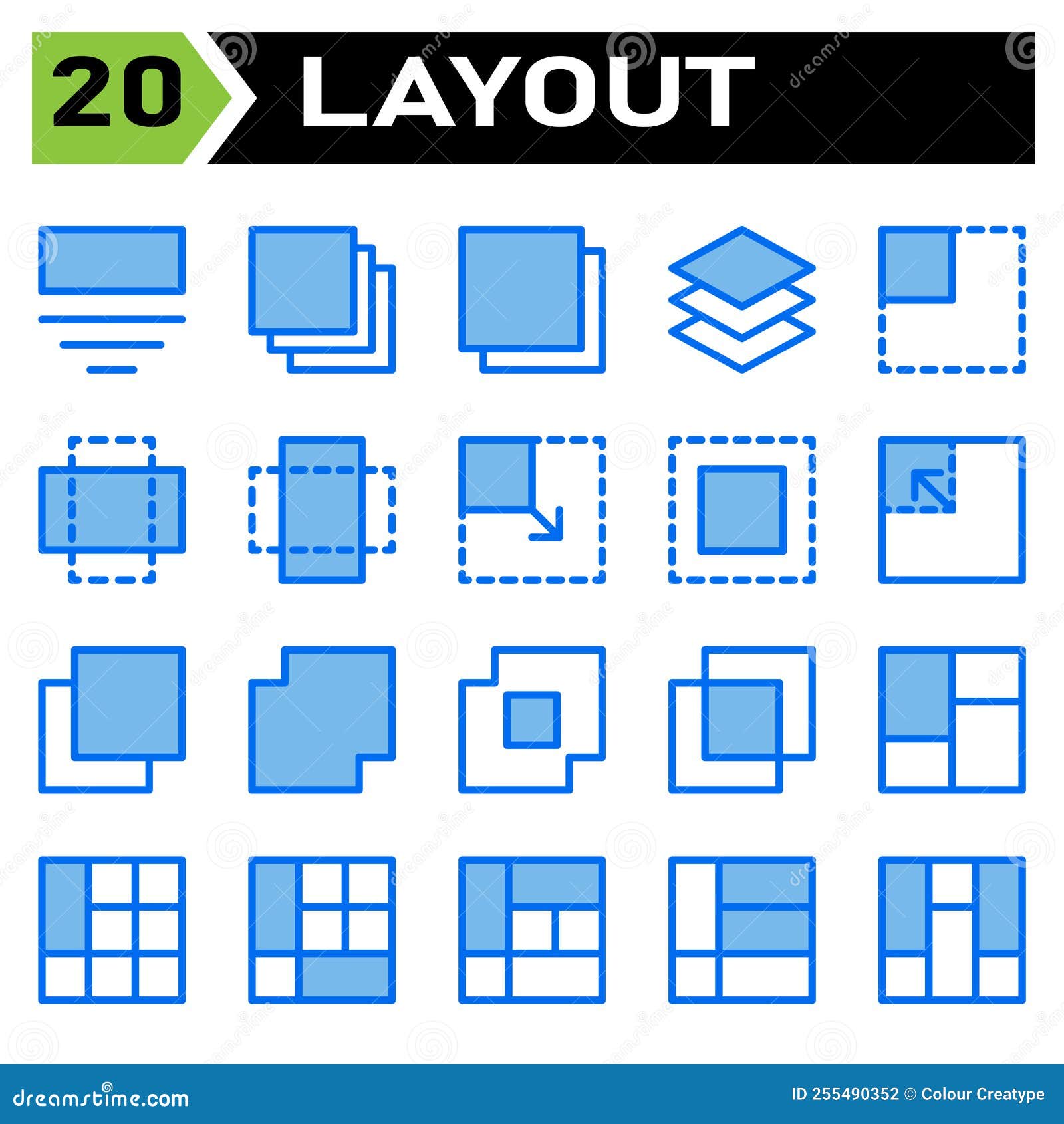 Layout Icon Set Include Layout, Grid, Dashboard, Interface, User ...