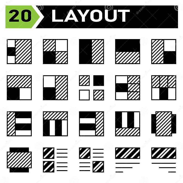 Layout Icon Set Include Layout, Grid, Dashboard, Interface, User ...