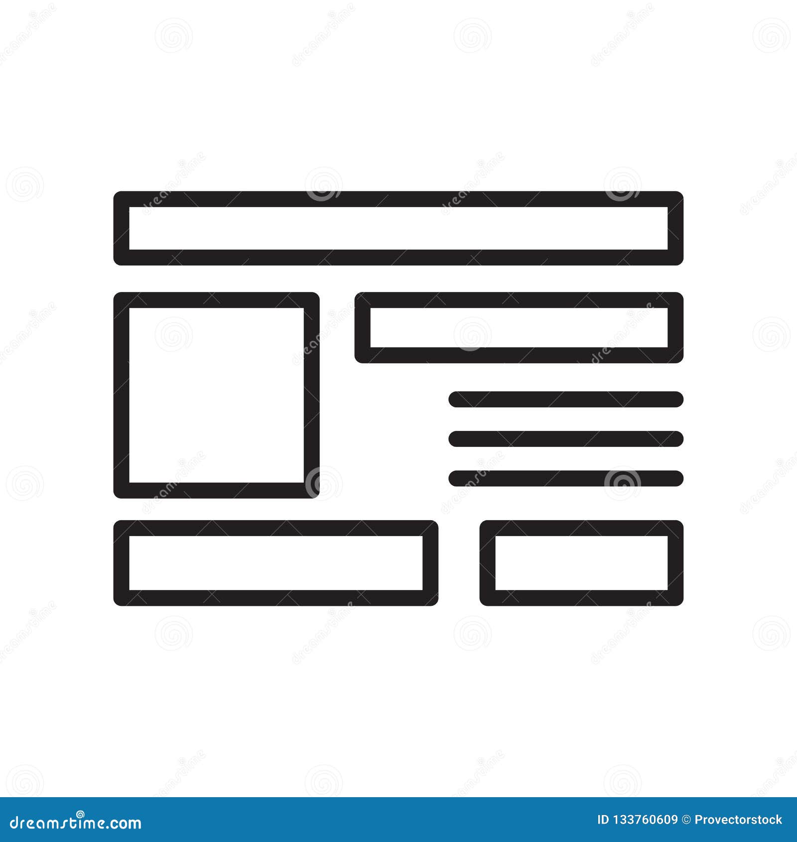 Layout Icon Vector Sign and Symbol Isolated on White Background, Layout ...