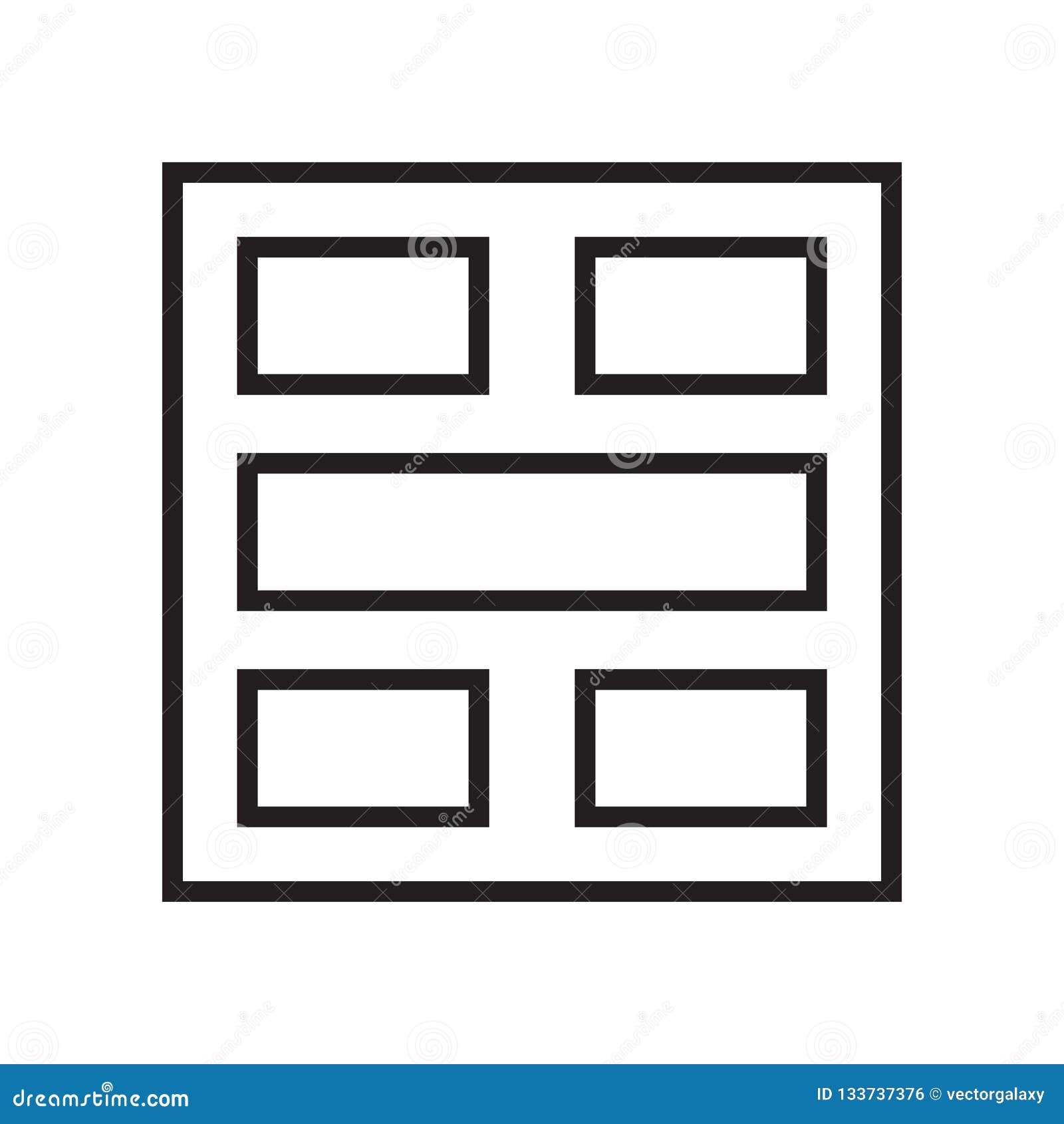 Layout Icon Vector Sign and Symbol Isolated on White Background Stock ...