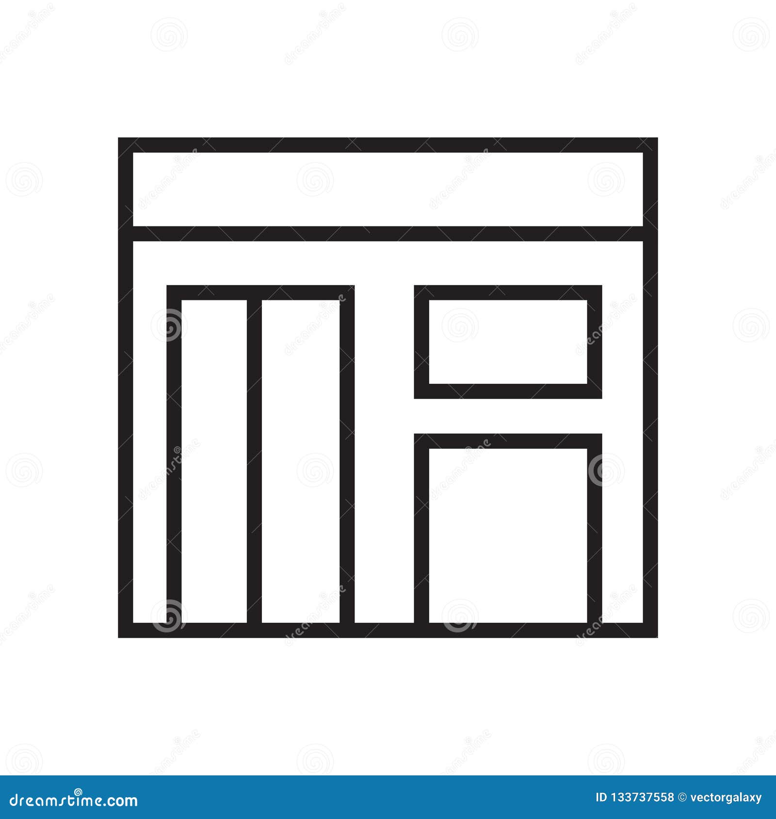 Layout Icon Vector Sign and Symbol Isolated on White Background Stock ...