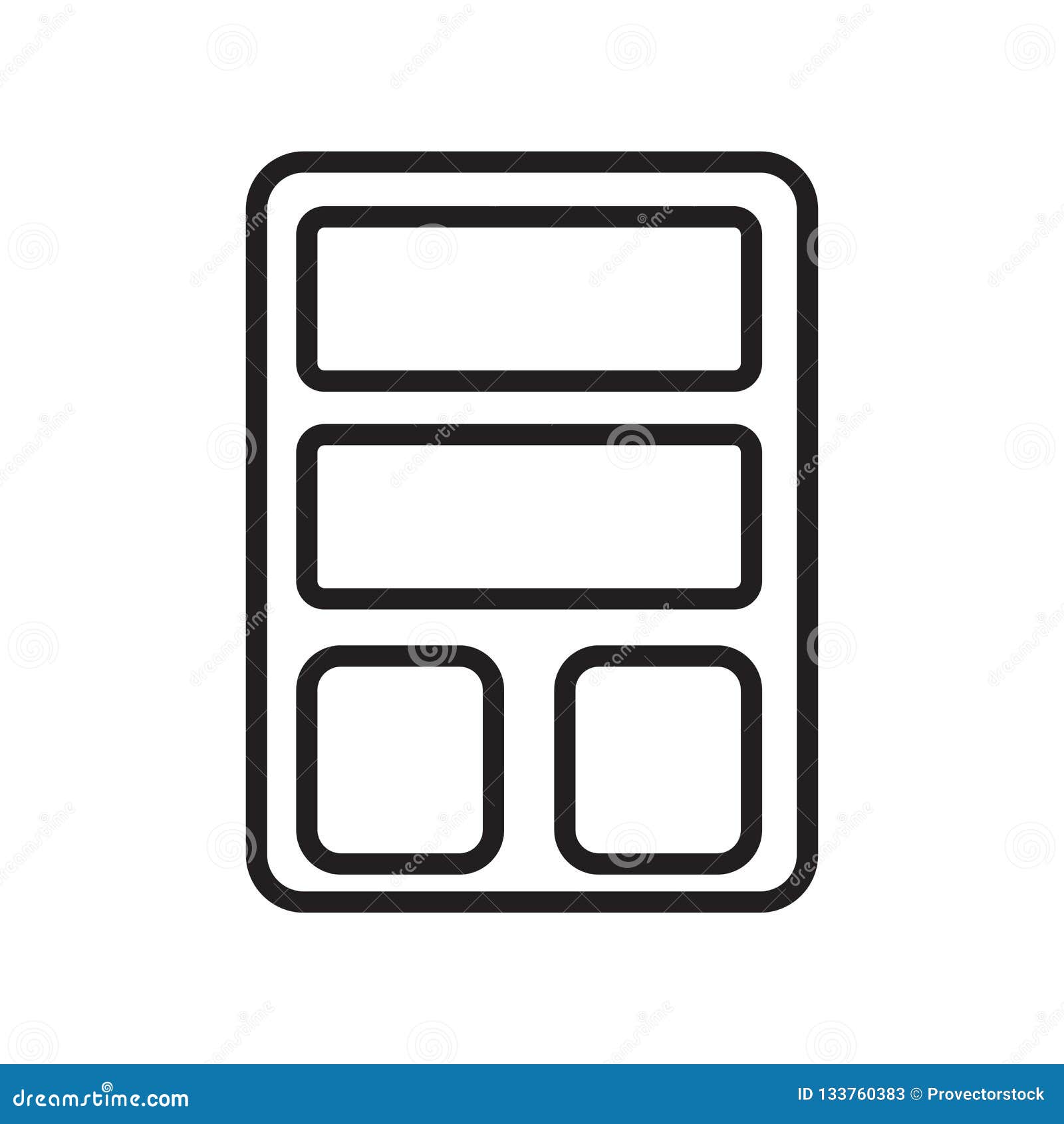 Layout Icon Vector Sign and Symbol Isolated on White Background Stock ...