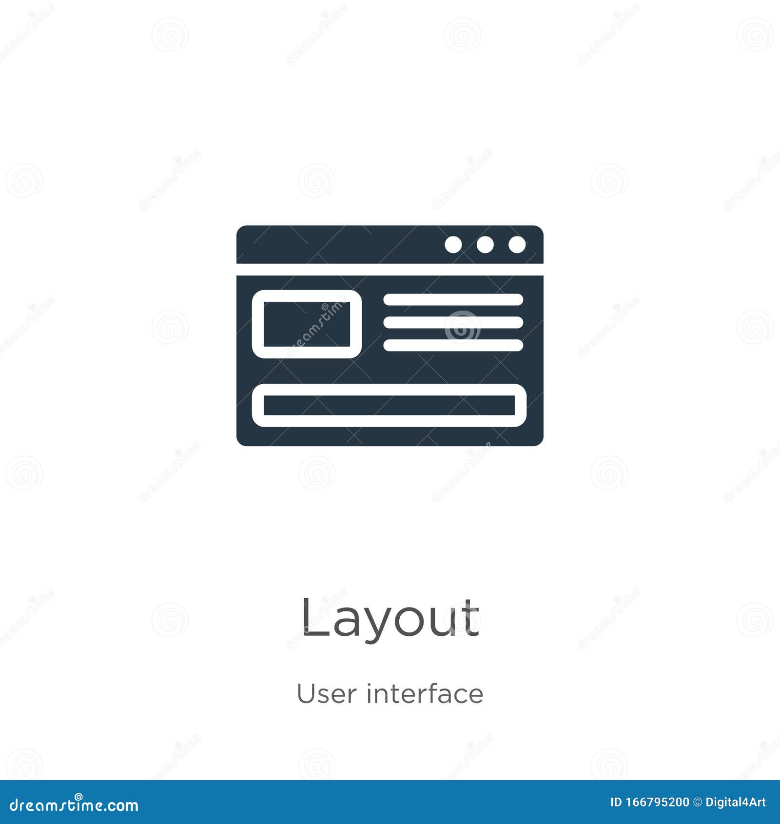 Layout Icon Vector. Trendy Flat Layout Icon from User Interface ...