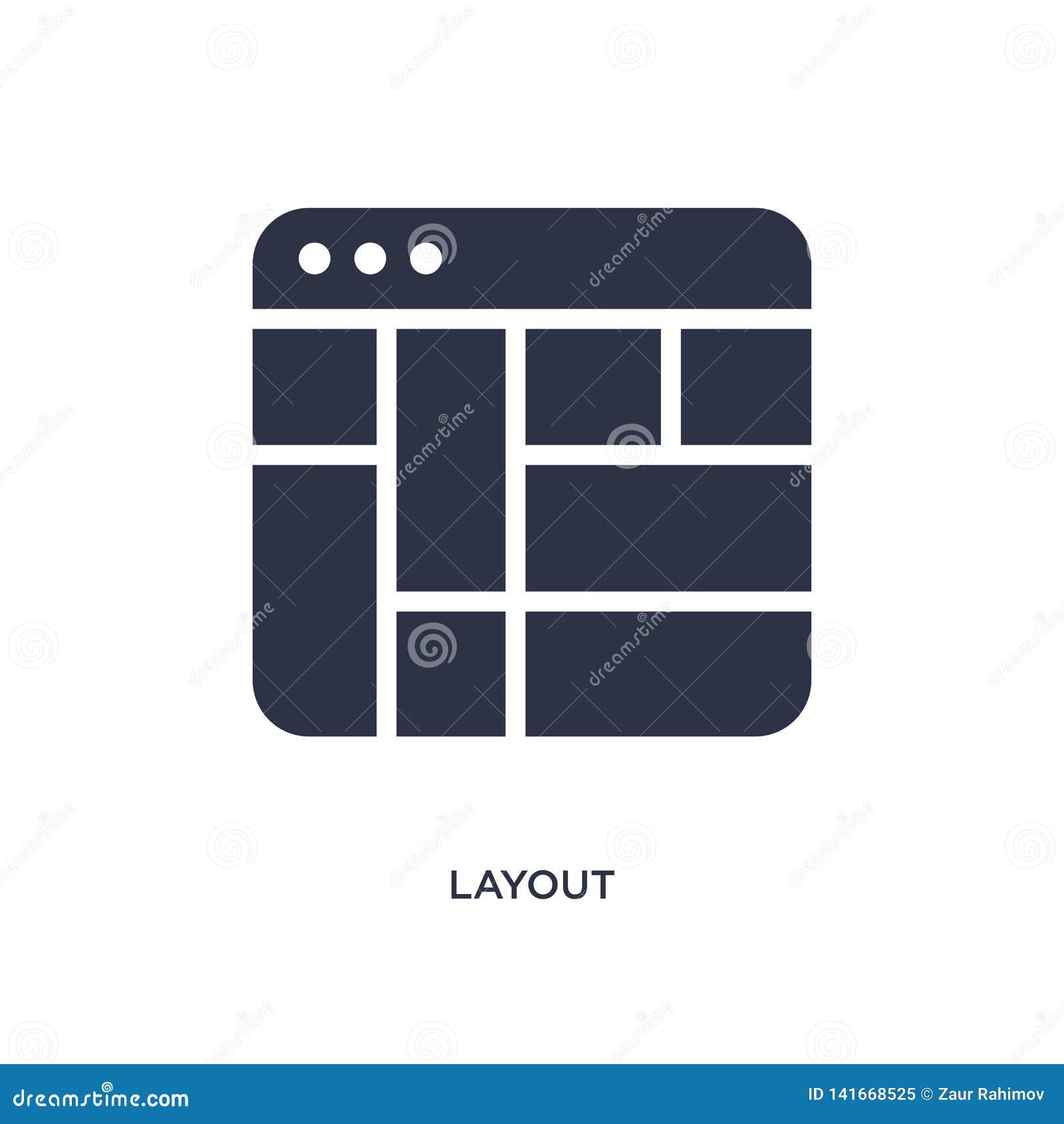 Layout Icon on White Background. Simple Element Illustration from User ...