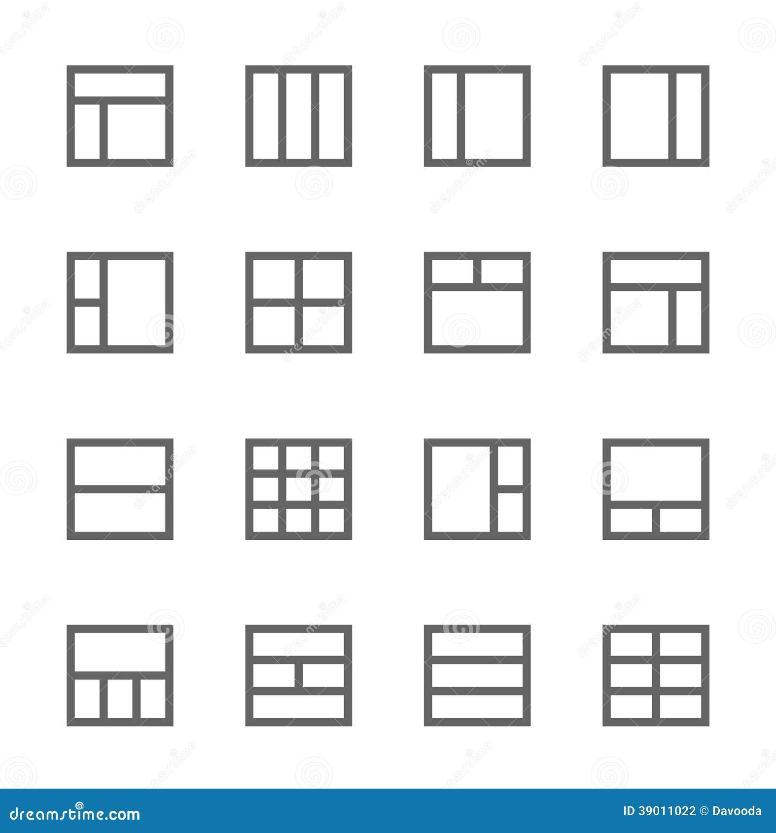 Layout icons stock vector. Illustration of mirror, left - 39011022