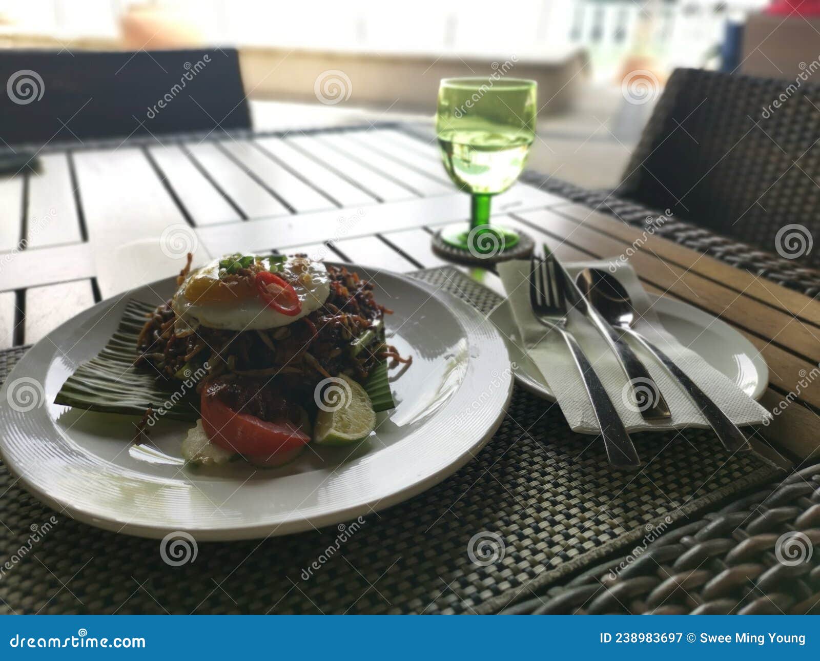 Layout of Food on the Dining Table Scene Stock Image - Image of fresh ...