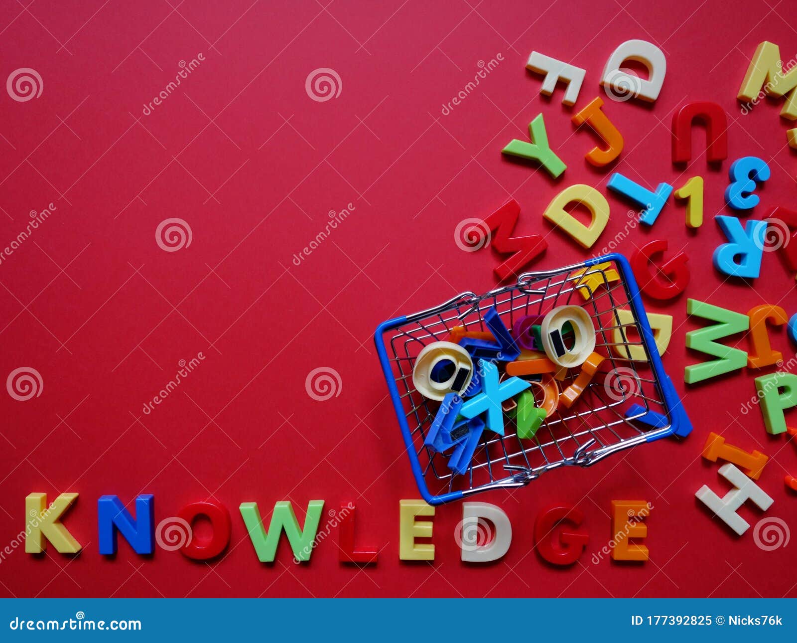 Layout of Colored Letters on the Topic of Knowledge and Education Stock ...