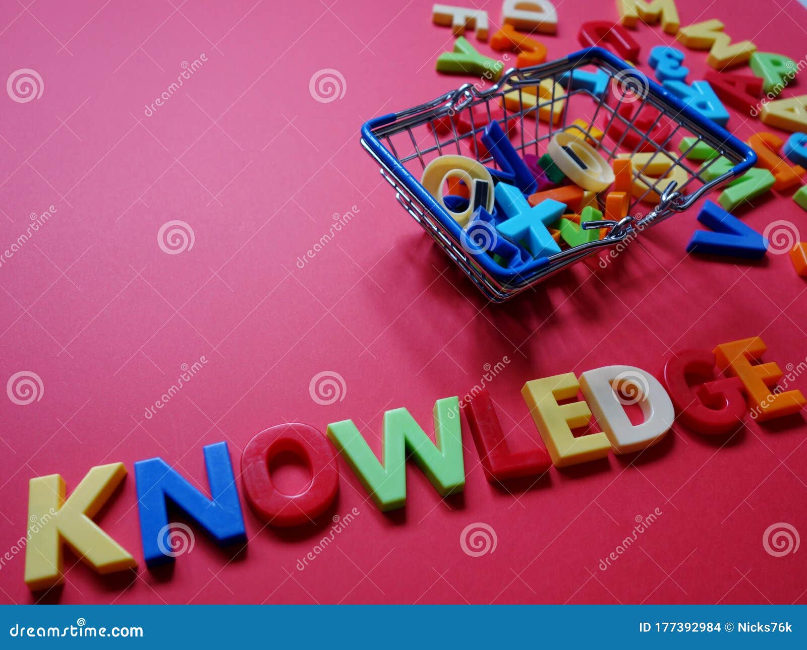 Layout of Colored Letters on the Topic of Knowledge and Education Stock ...