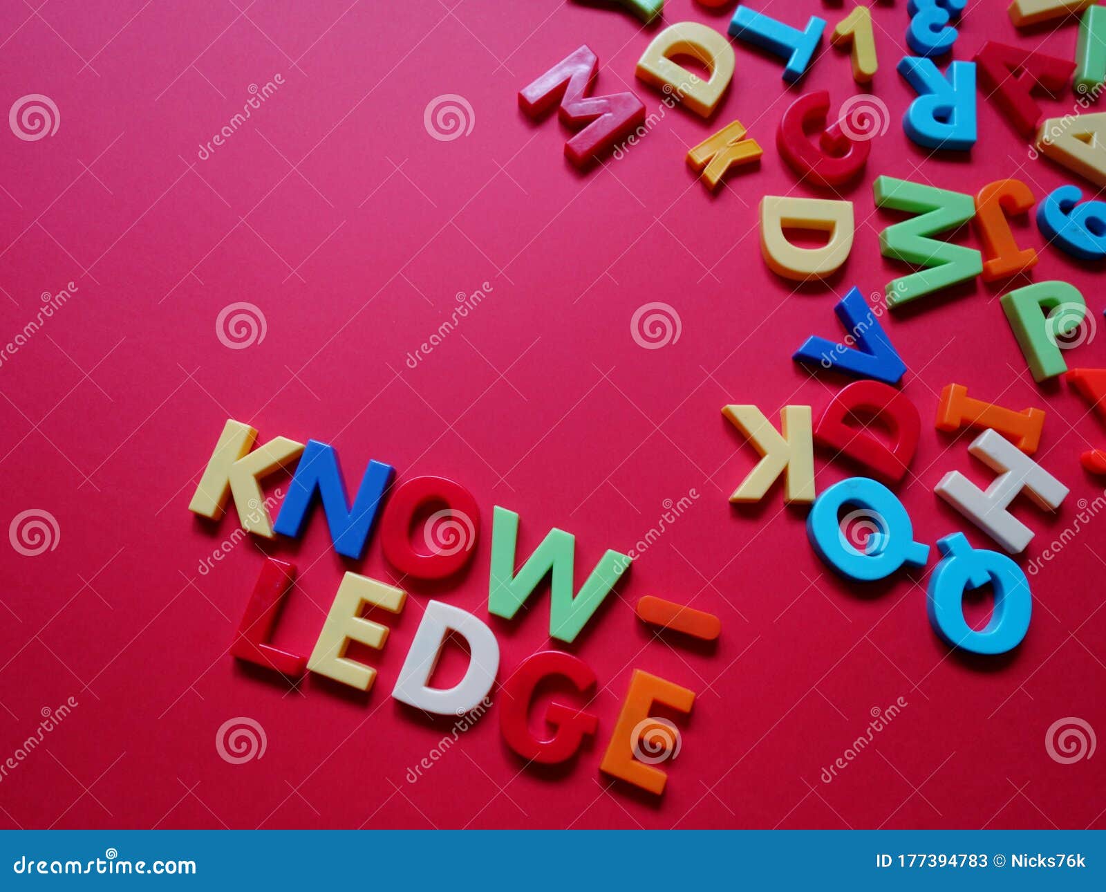 Layout of Colored Letters on the Topic of Knowledge and Education Stock ...