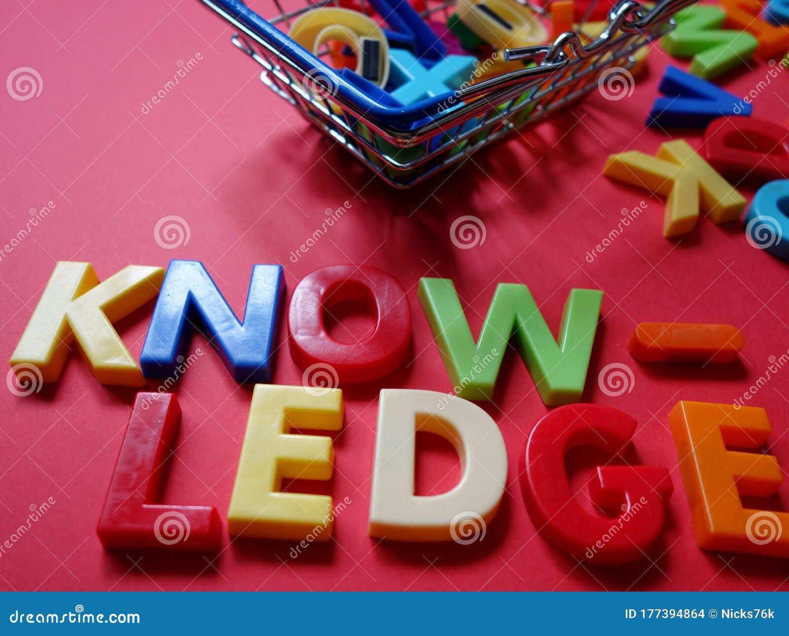 Layout of Colored Letters on the Topic of Knowledge and Education Stock ...