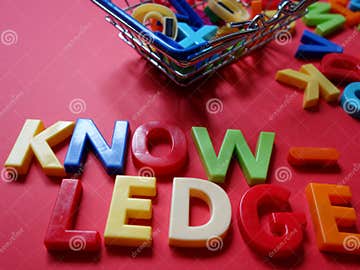 Layout of Colored Letters on the Topic of Knowledge and Education Stock ...