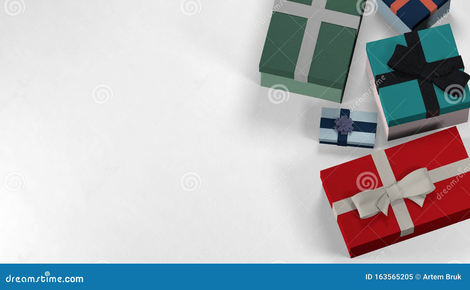 Layout Made with Top View of Gift Boxes Stock Illustration ...