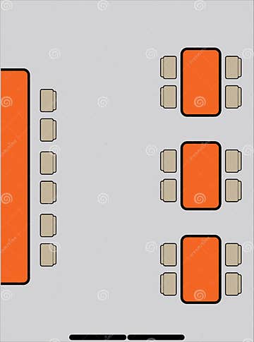 Map Show Table in Restaurant Vector Stock Illustration - Illustration ...